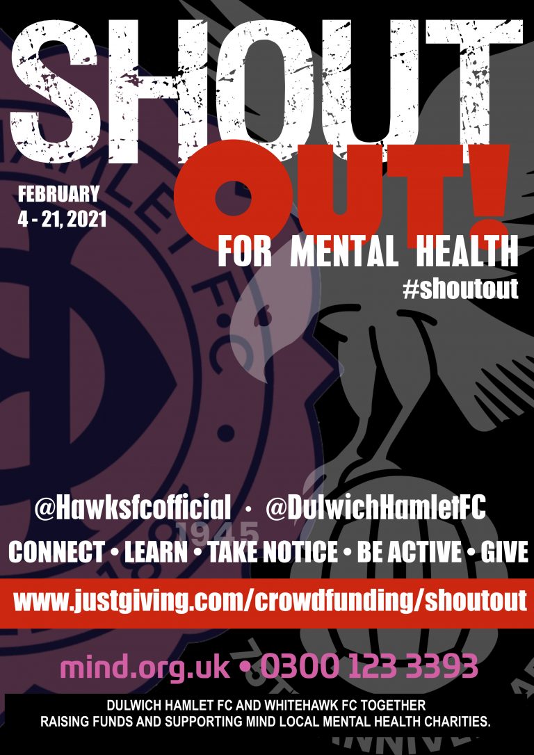 SHOUT OUT FOR MENTAL HEALTH! - Whitehawk FC